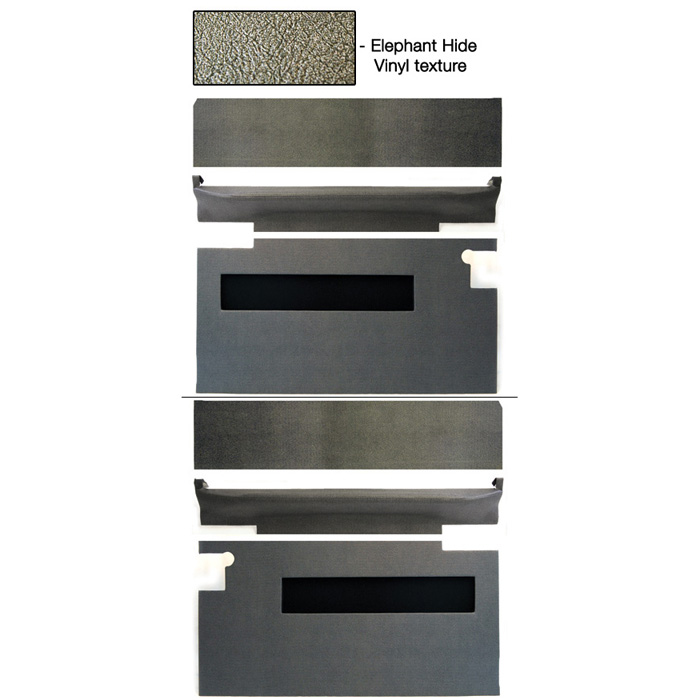 Front Door Trim Set With Pockets Series - Elephant Hide Grey Vinyl ...