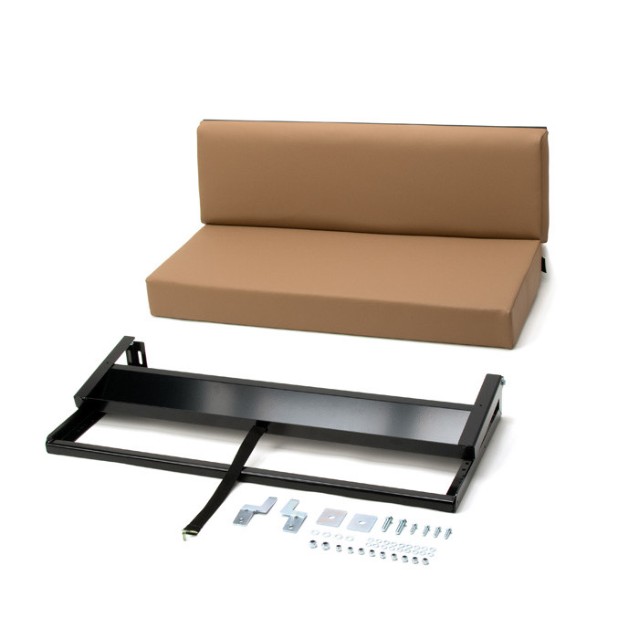 Rear Side Bench Seat Black Frame Camel Vinyl EXT002-CML | Rovers North ...