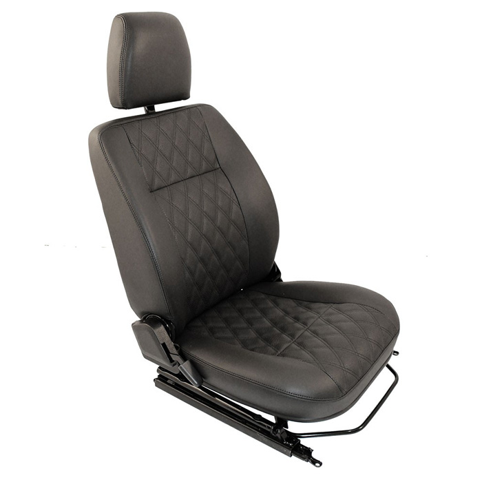 Classic Defender Heated Front Seats - Diamond Black Vinyl EXT338-DBH ...