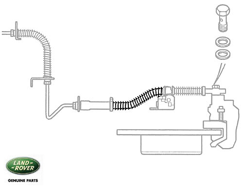 Hose LHR Brake Axle-Caliper P38a Range Rover PLD985 | Rovers North ...