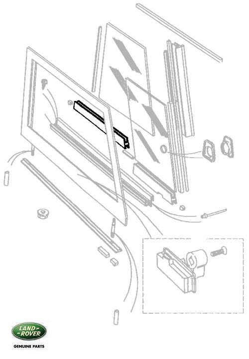 Slide RHF Door Top Glass Inner Defender MTC6210 RNH427 | Rovers North ...